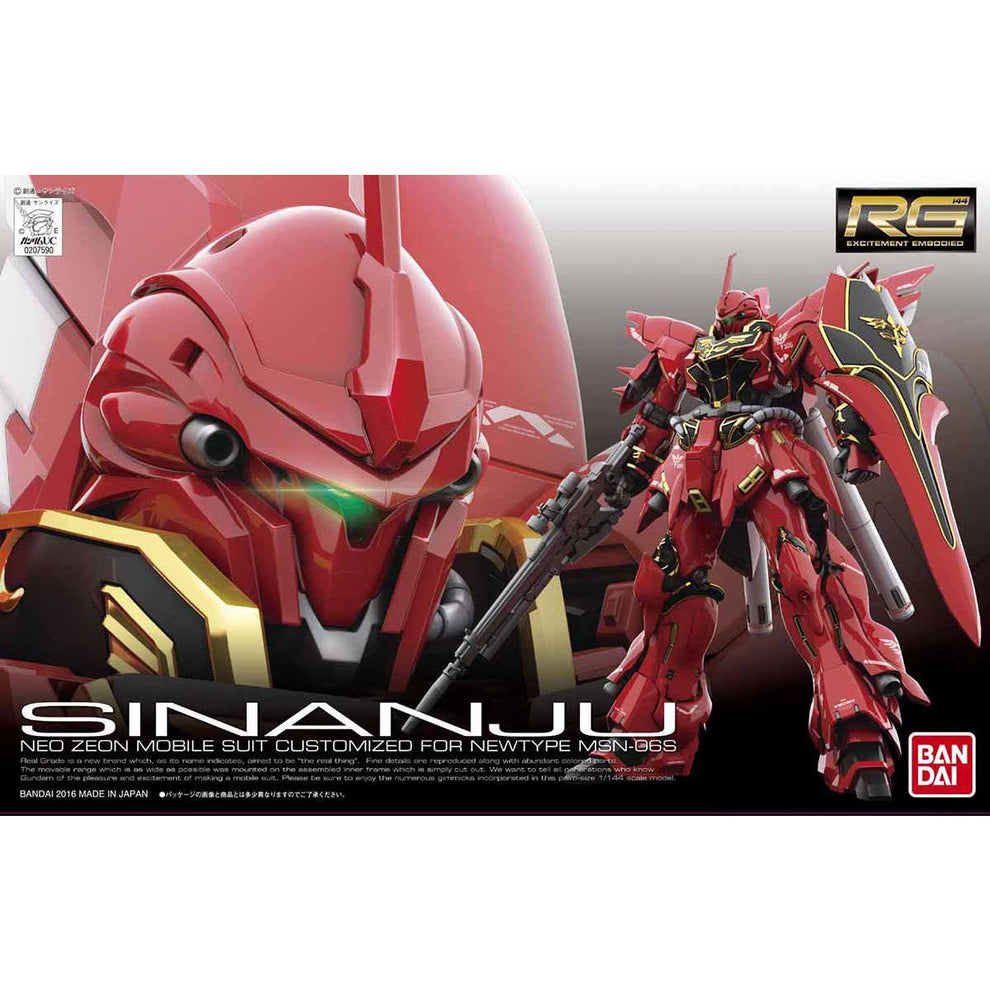 Bandai RG #022 1/144 MSN-06S Sinanju Model Kit – Gunpla Style